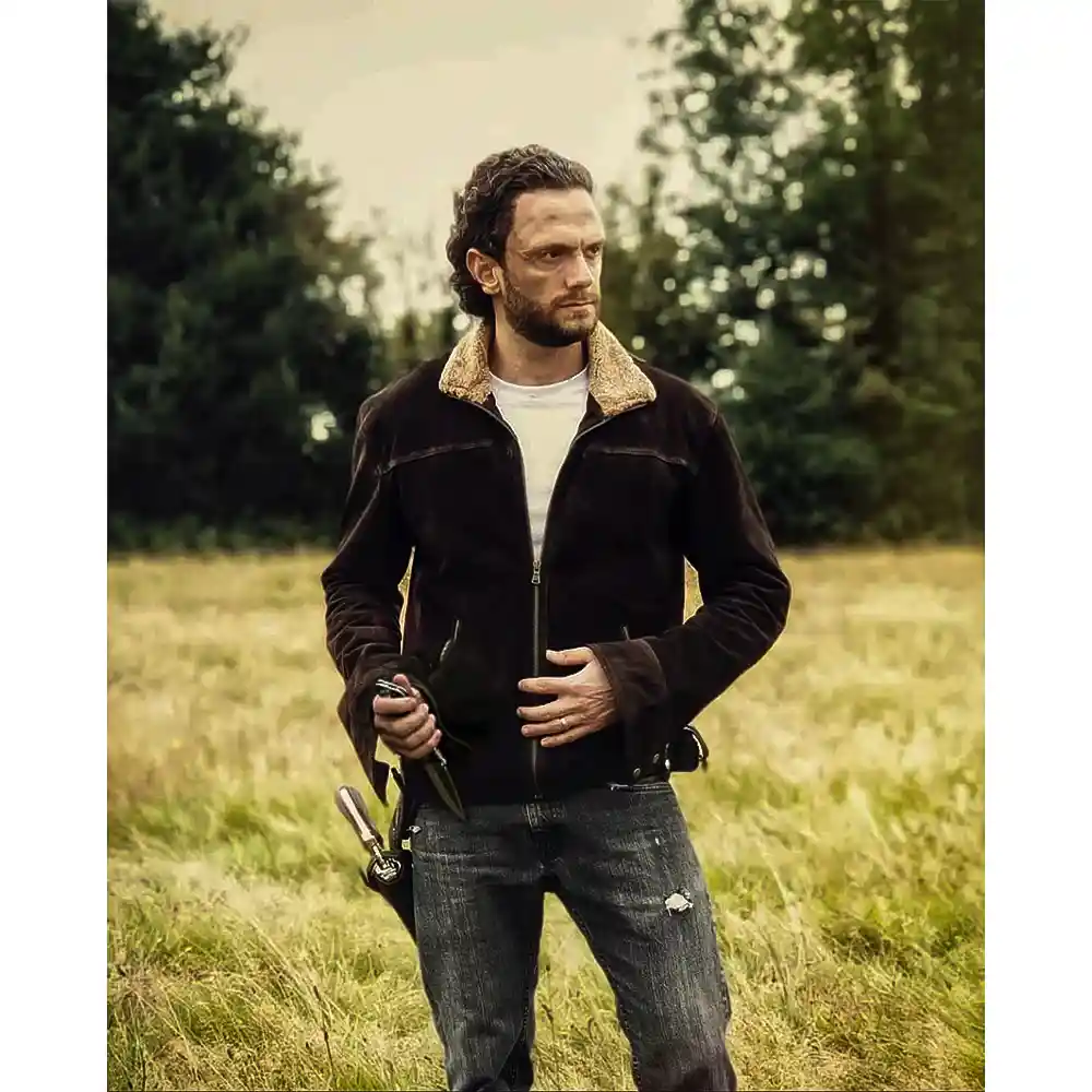 Mens Rick Grimes Faux Leather Jacket | Shop With Confidence